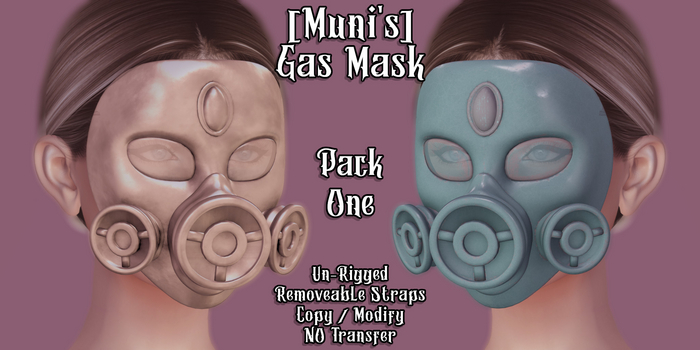 Second Life Marketplace - [ Muni's ] Gas Mask Pack 1